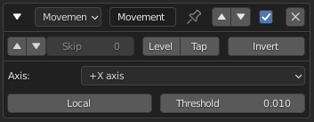 Movement Sensor — UPBGE Manual